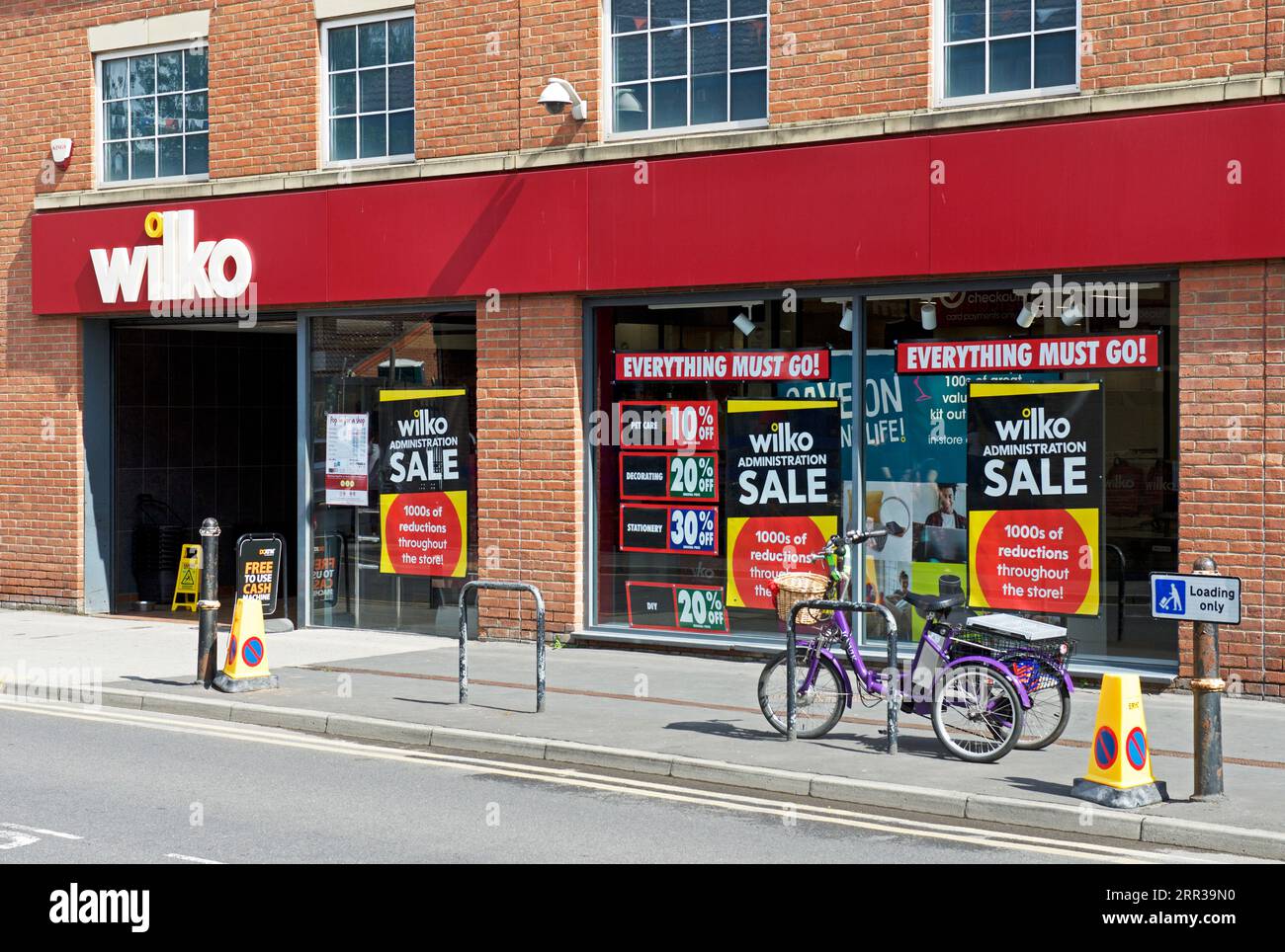 Closing-down sale at a branch of Wilko stores, on the high street ...