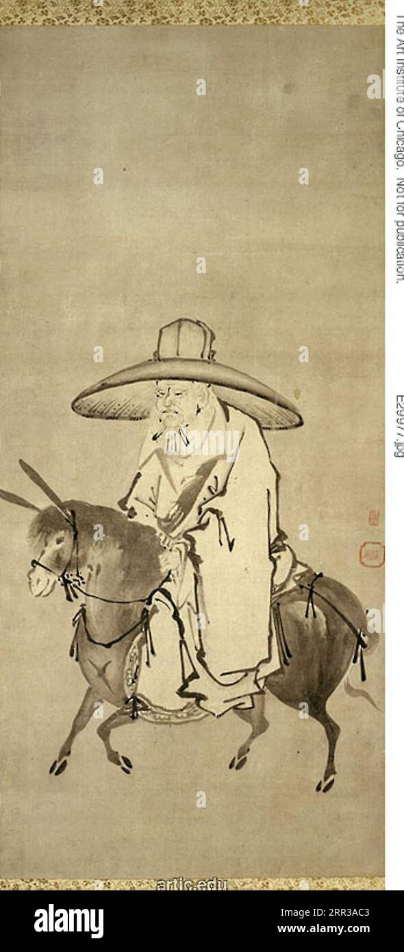 The poet du fu riding a donkey hi-res stock photography and images - Alamy