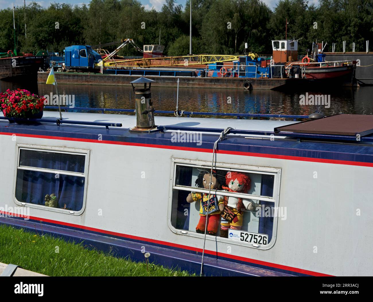 Narrowboat moored at Goole Marina, Goole, East Yorkshire, England UK ...