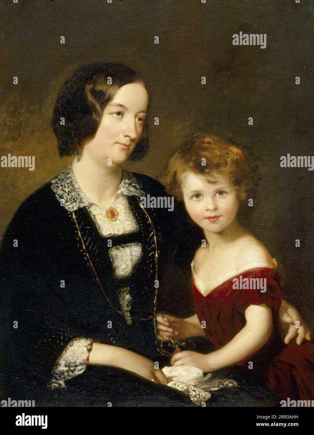 Rhoda Susan Willis, Lady Elton (1809-1873) and her Daughter Mary Agnes ...