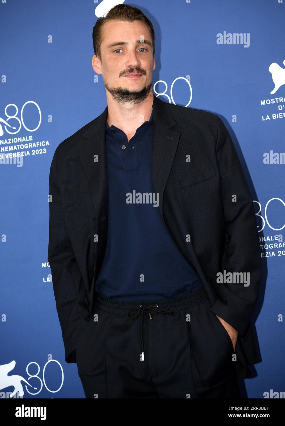 September 6, 2023, VENICE: French actor Pierre Lottin, poses at a ...