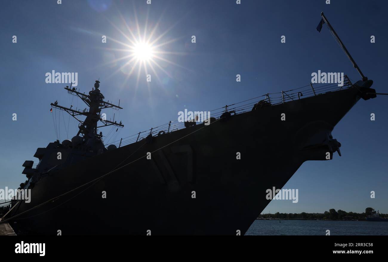 Rostock, Germany. 06th Sep, 2023. The American destroyer USS Paul ...