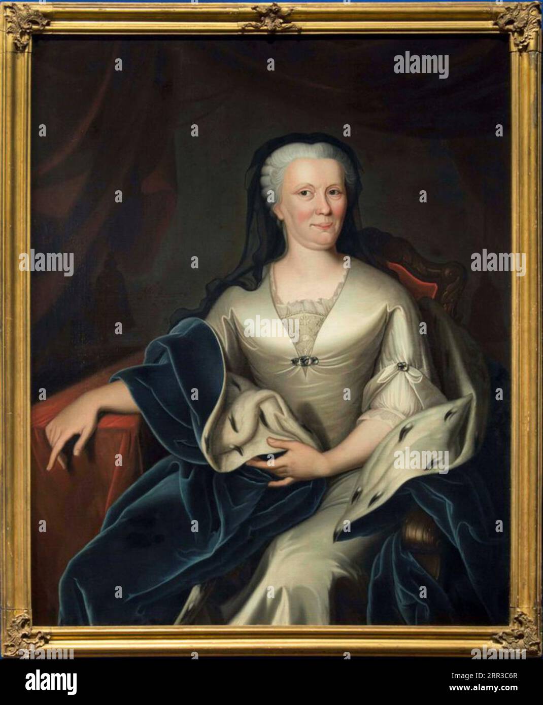 Portrait of Maria Louise van Hessen Kassel 1750 by Matthijs Accama ...