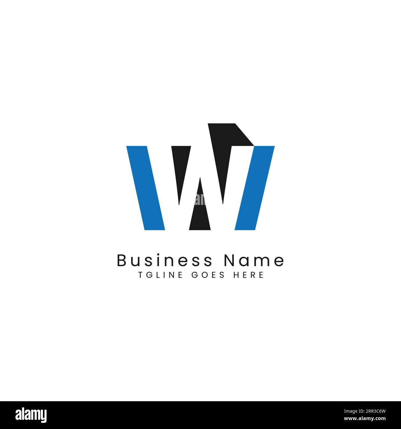 Letter W logo, Concept Design Alphabet W in Shadow Style illustration ...