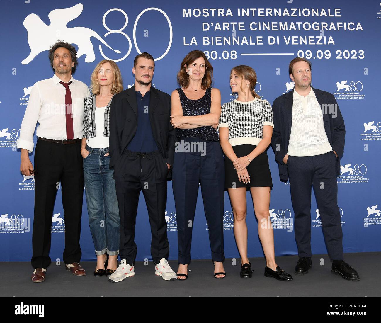 September 6, 2023, VENICE: (L-R) Vincent Elbaz, Pascale Arbillot ...