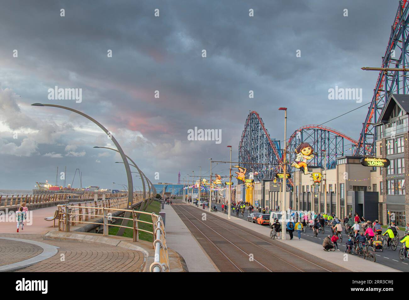 Blackpool,UK. 29th August, 2023. The Ride The Lights at Blackpool. Six ...