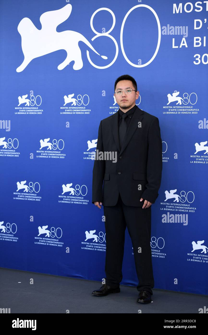 Venice, Italy. 6th Sep, 2023. Assistant director Jigme Trinley attends a photocall for the film ...