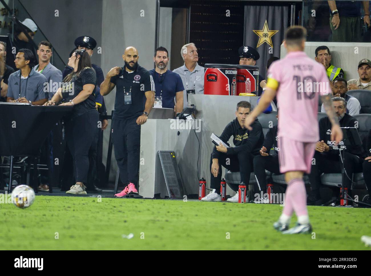 Los Angeles, United States. 03rd Sep, 2023. Bodyguard Yassine Chueko ...