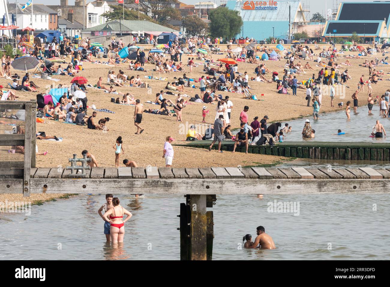 Southend on Sea, Essex, UK. 6th Sep, 2023. A hot day of the current ...