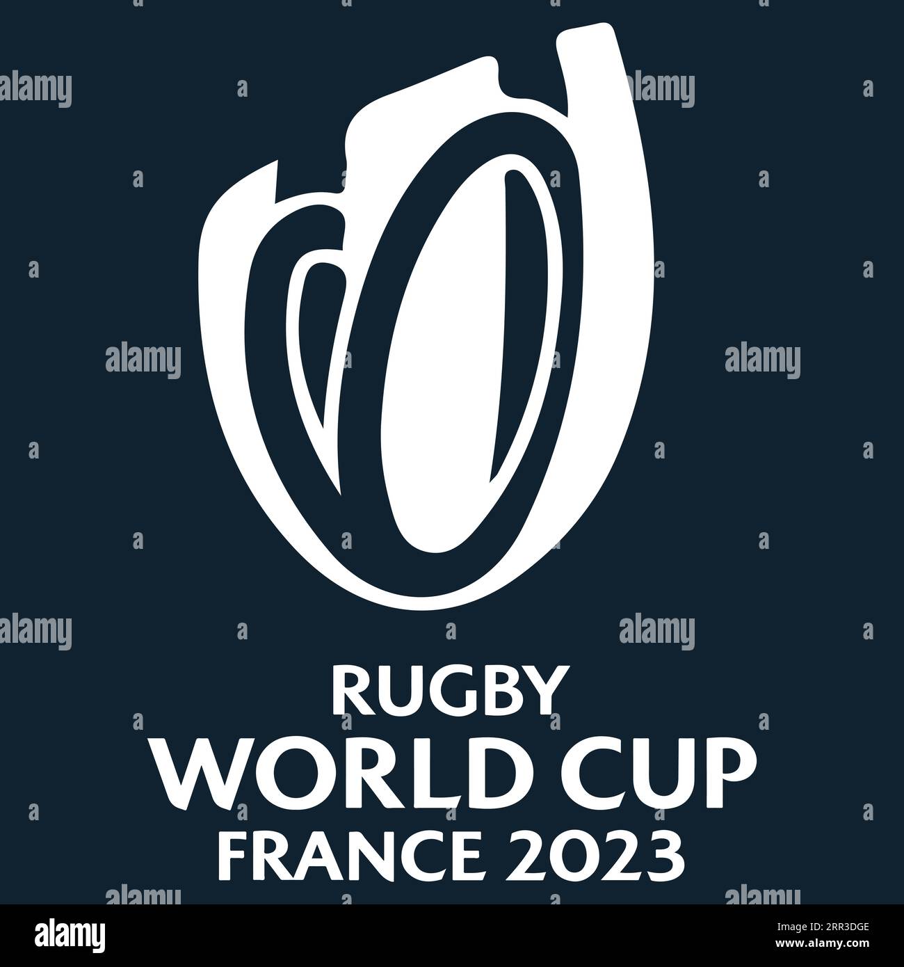 2023 Rugby World Cup White Logo Most famous tournaments, Vector ...