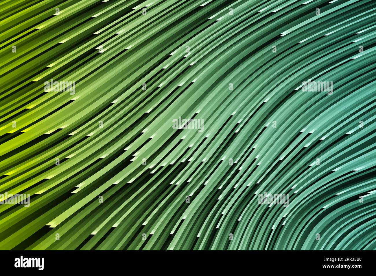 Abstract floating green line background Stock Photo - Alamy