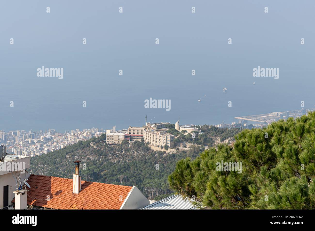 Beirut viewed from a mountain top, Lebanon Stock Photo - Alamy