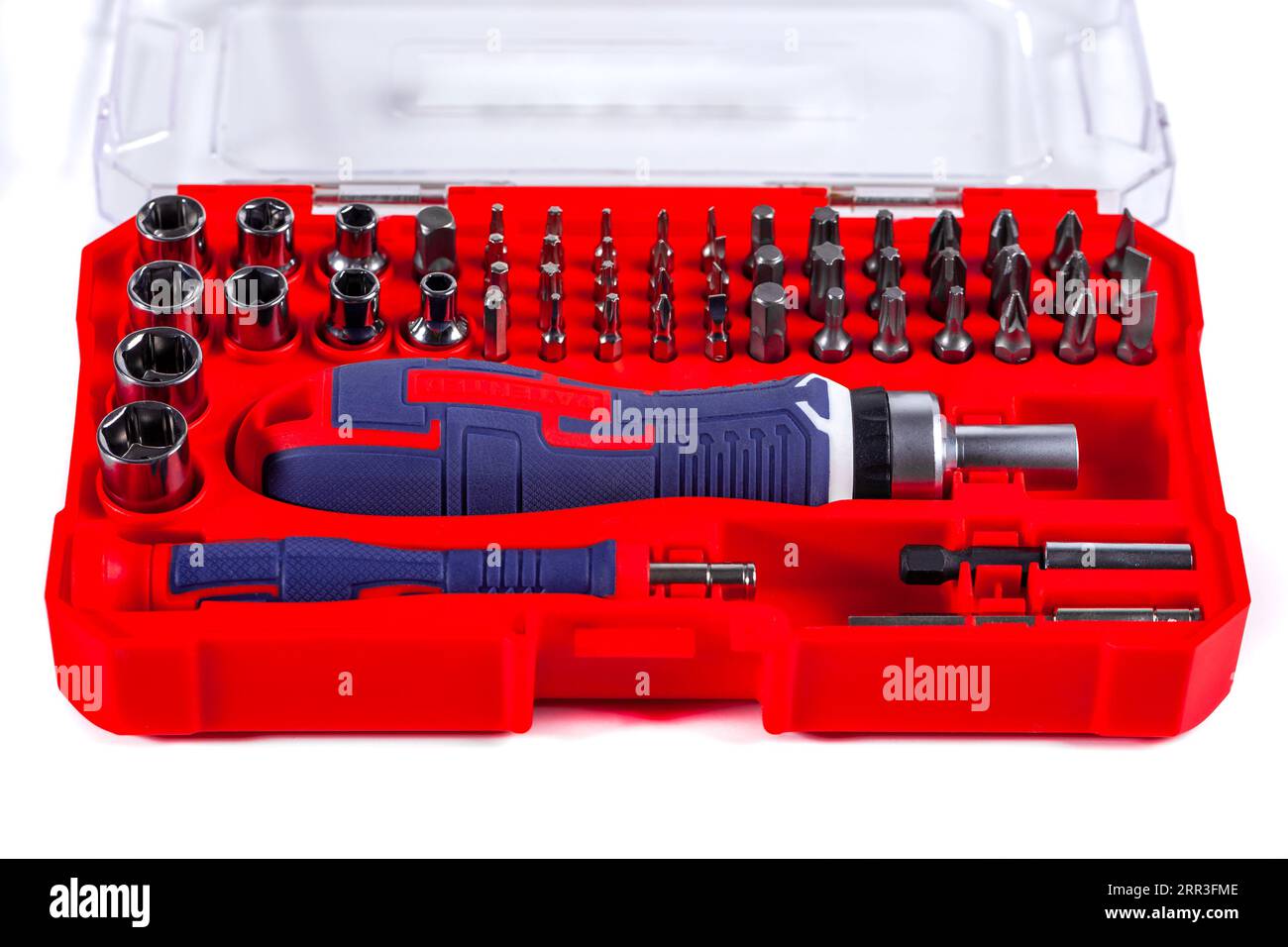 Tool box of Screwdriver Set isolated on white background Stock Photo ...