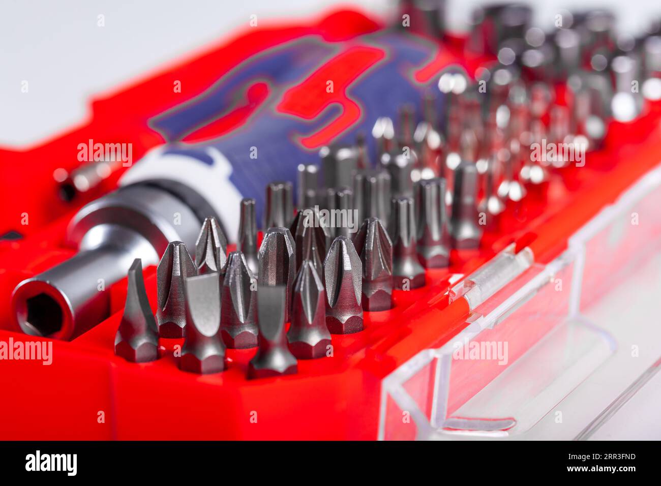 Close up view of tool box of Screwdriver Set Stock Photo - Alamy