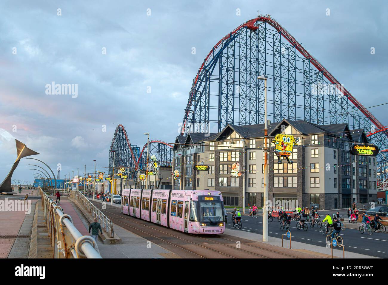 Blackpool,UK. 29th August, 2023. The Ride The Lights at Blackpool. Six ...