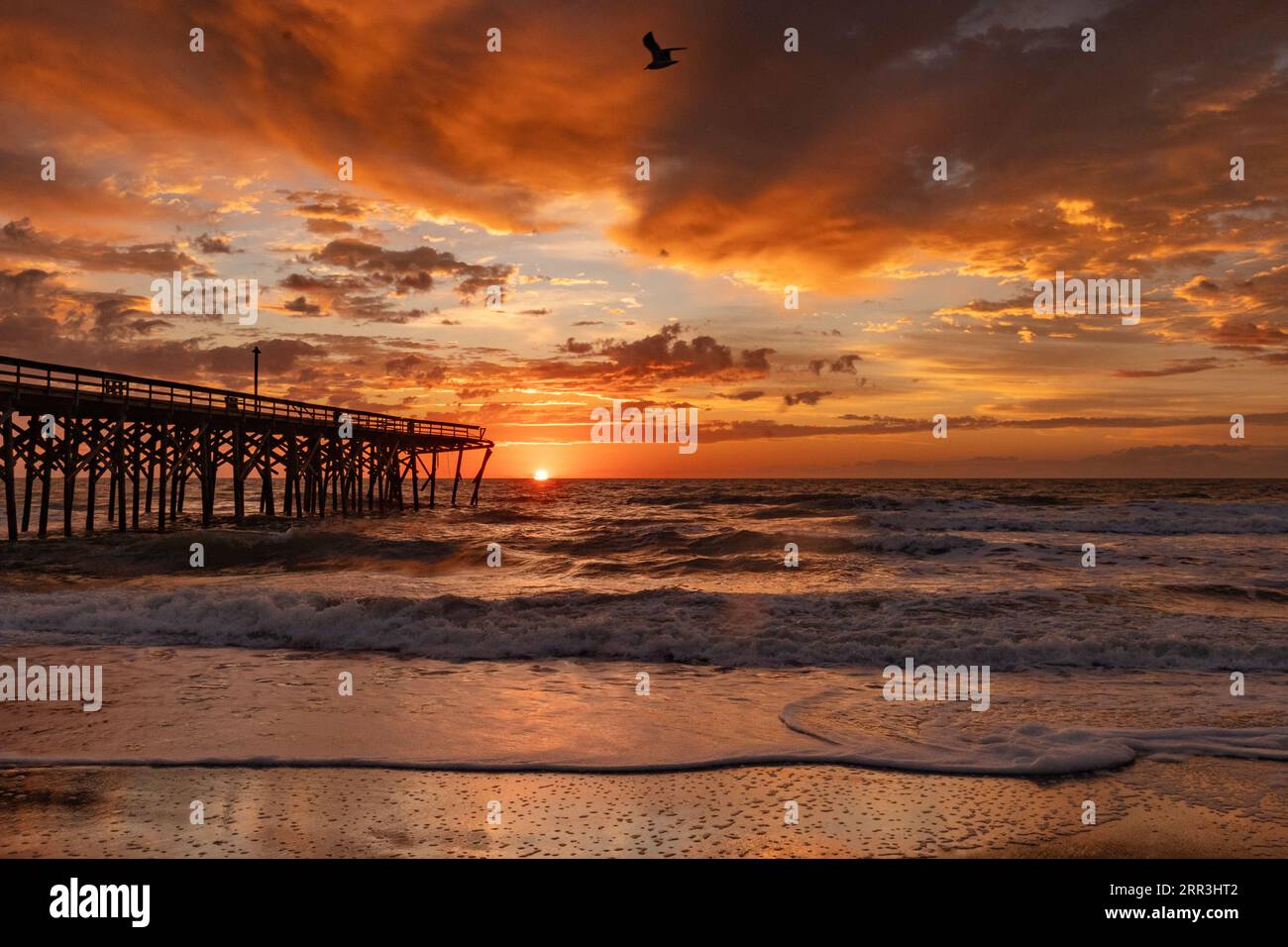 The end of the storm damaged fishing pier on Pawley's Island, South ...