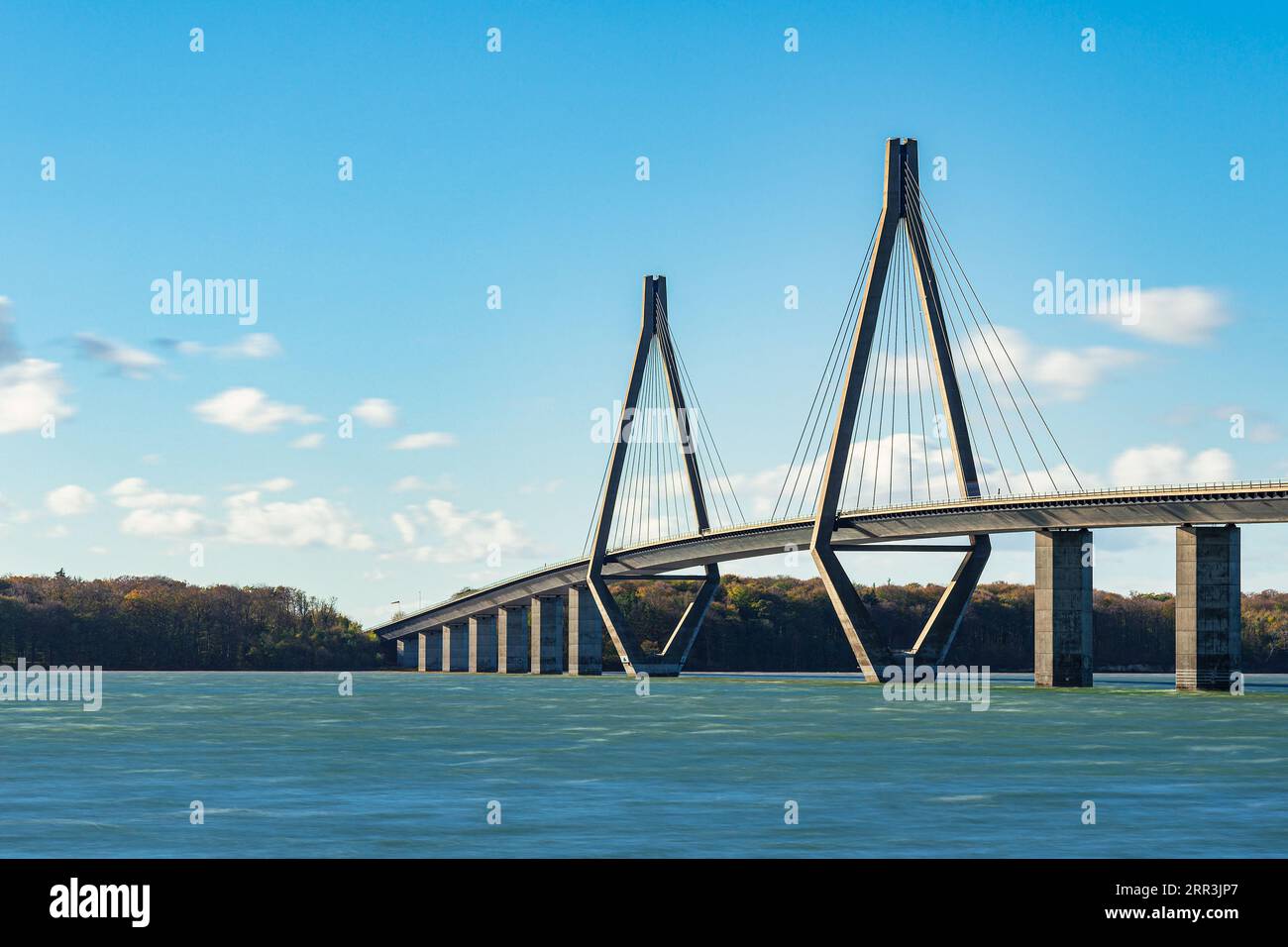 The bridge Farobroerne between Seeland und Falster in Denmark Stock ...