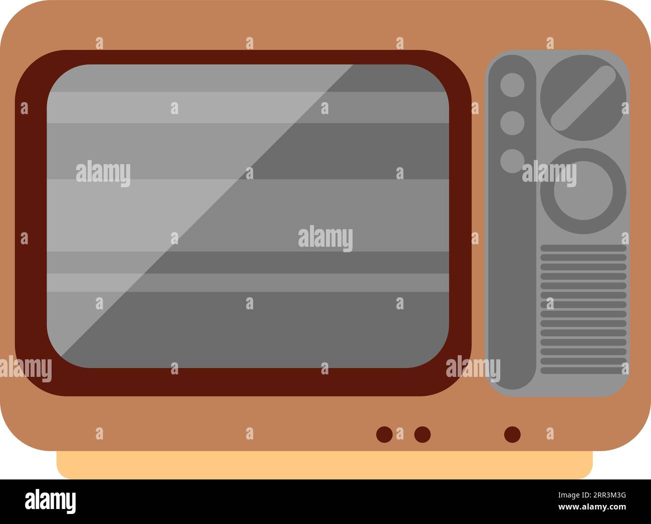 Retro vintage television illustration. Old fashioned tube tv stand ...