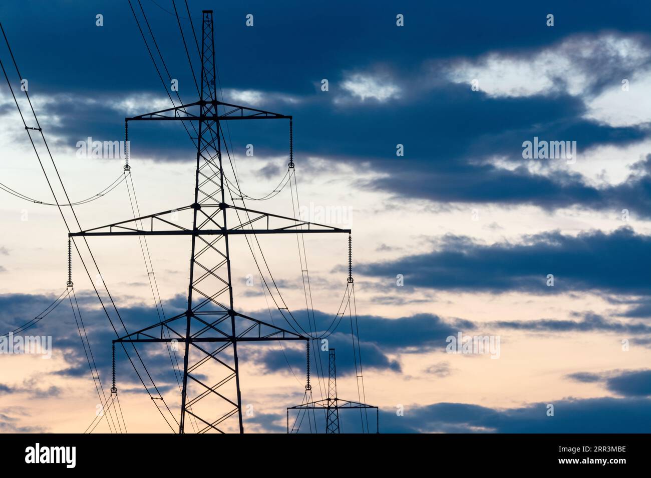 Large electricity pylons Stock Photo - Alamy
