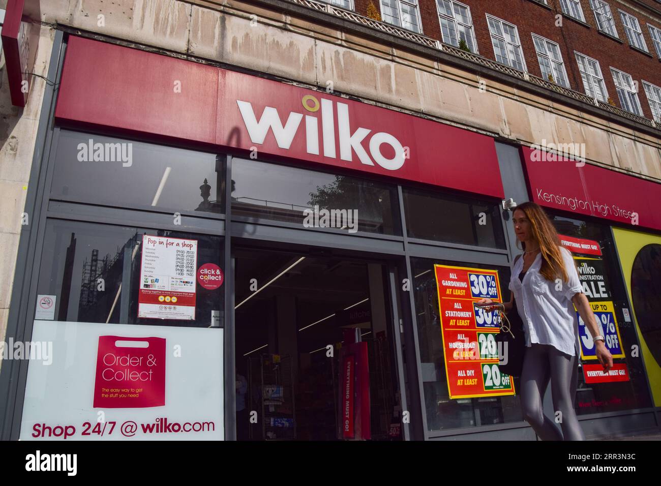 London, UK. 06th Sep, 2023. A woman walks past the Wilko shop on ...