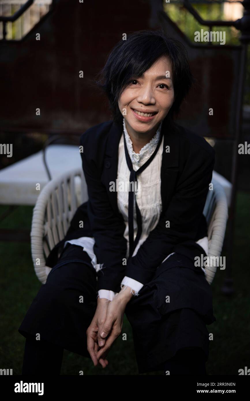 Lin Wanfang poses for portraits to promote the film 'Snow in Midsummer ...