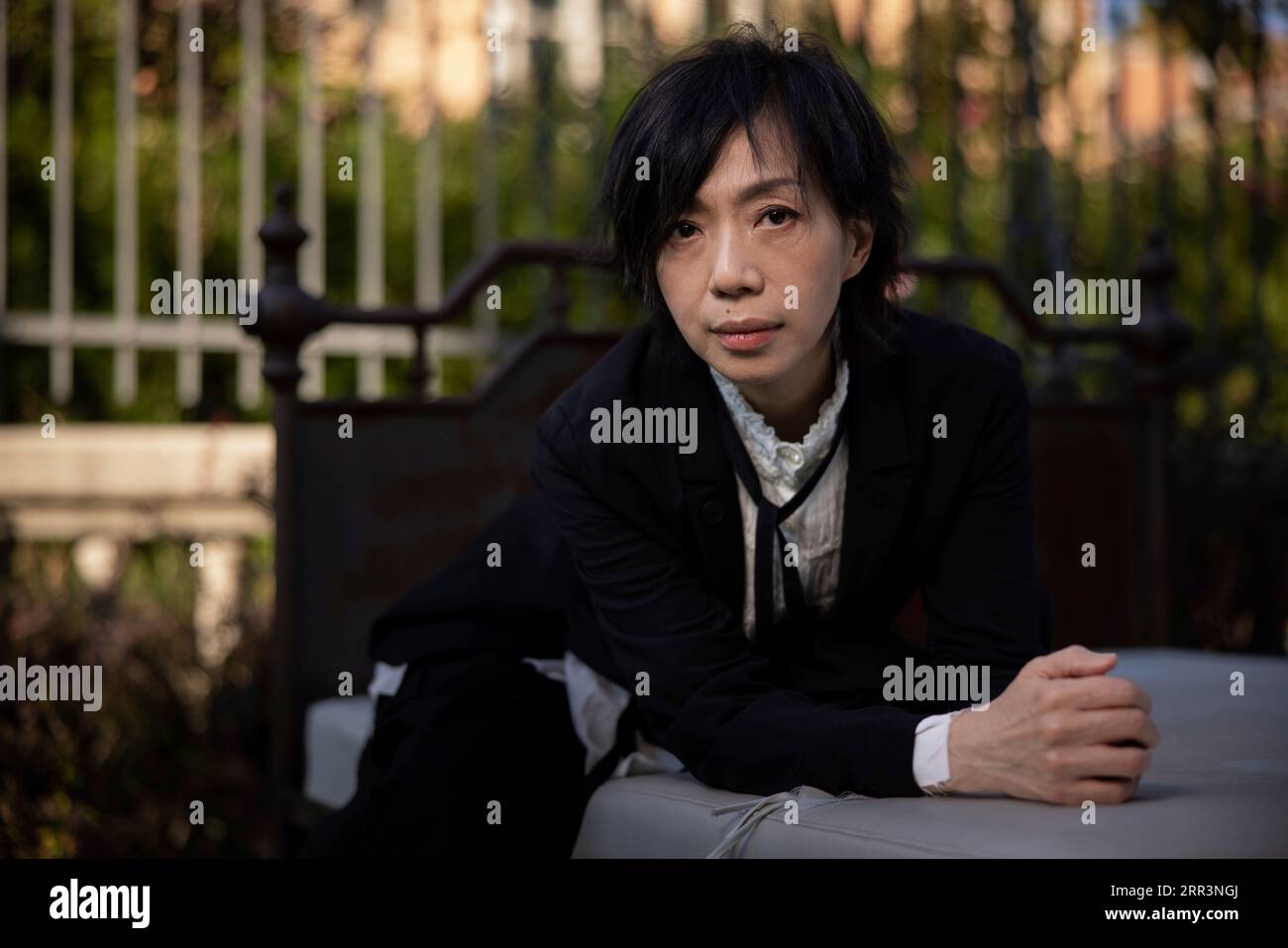 Lin Wanfang poses for portraits to promote the film 'Snow in Midsummer ...