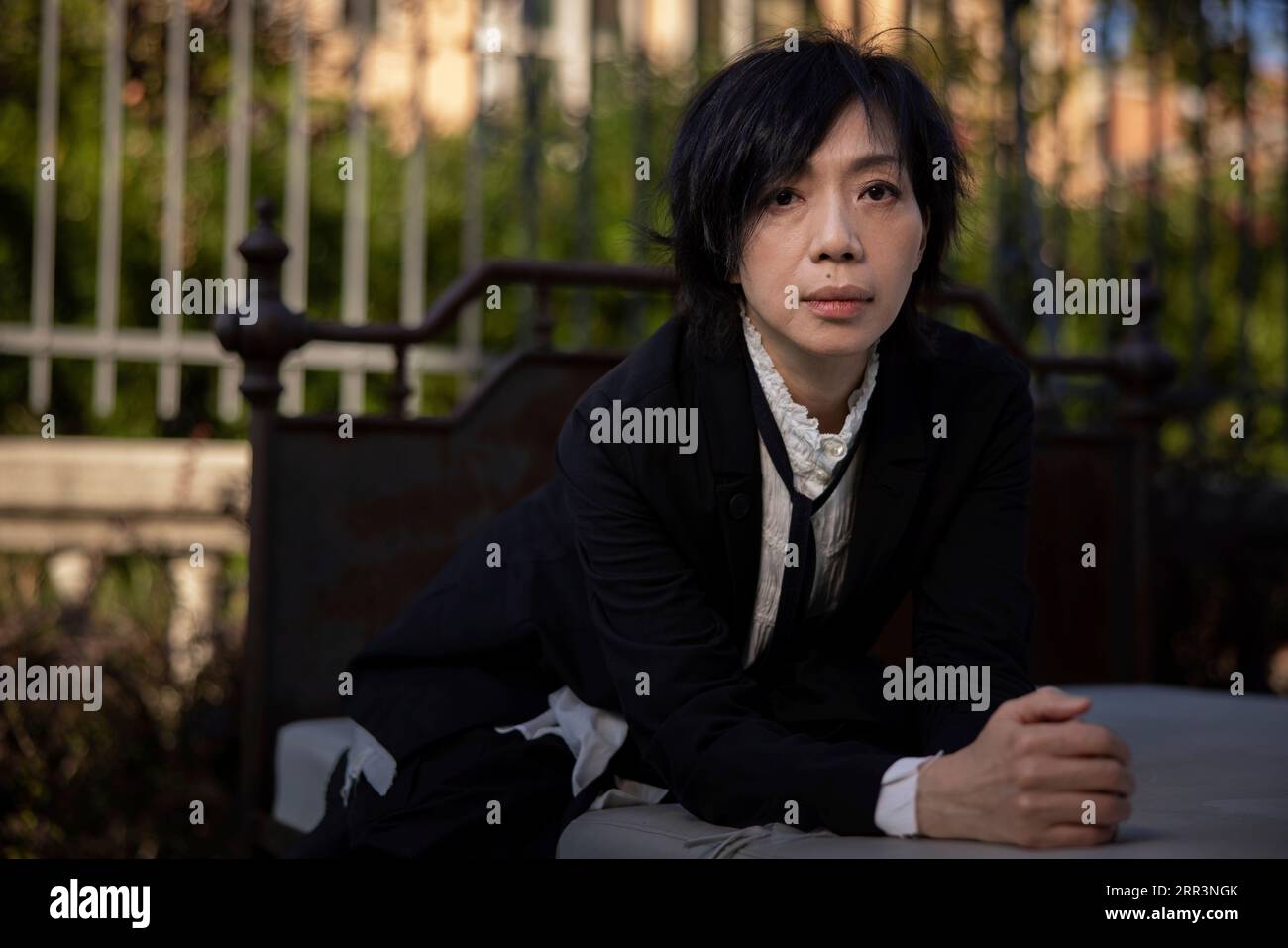 Lin Wanfang poses for portraits to promote the film 'Snow in Midsummer ...