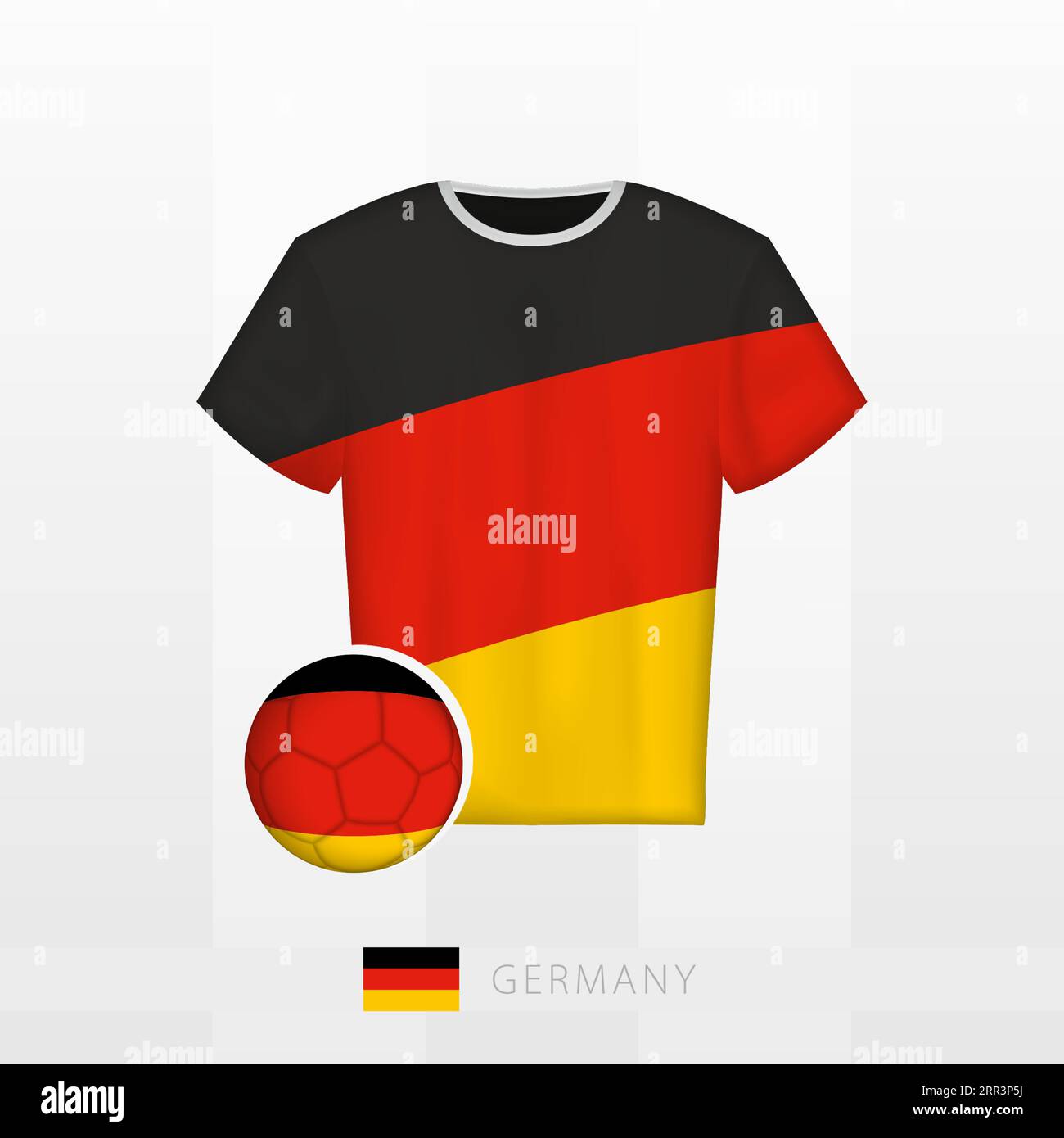 Football uniform of national team of Germany with football ball with ...