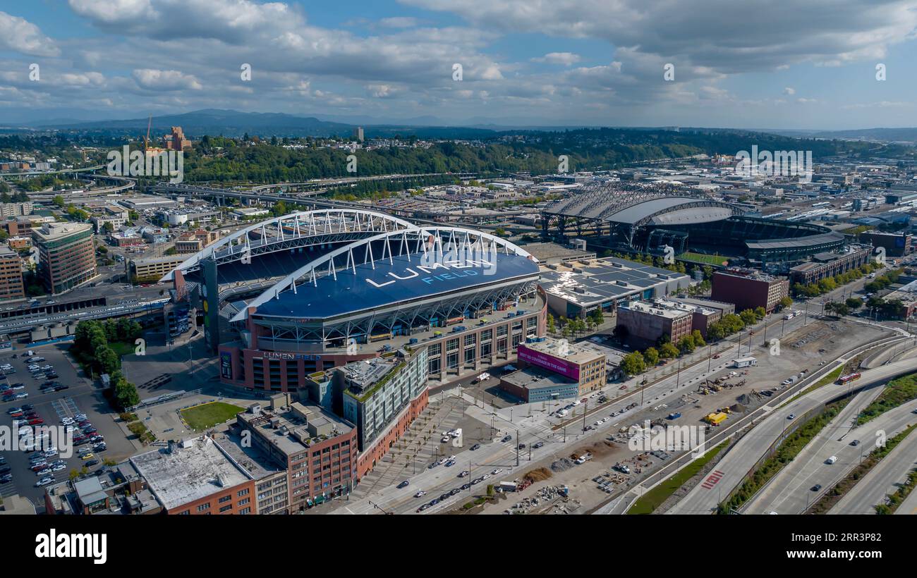 Lumen field 2023 aerial hi-res stock photography and images - Alamy