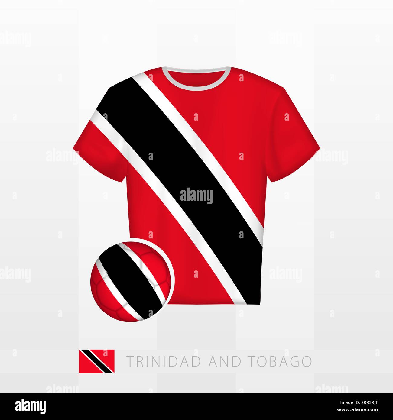 Football uniform of national team of Trinidad and Tobago with football ...