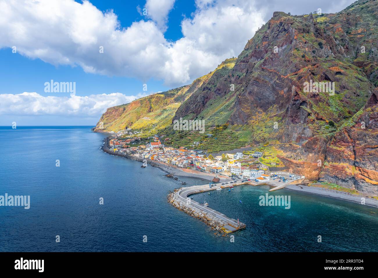 Landscape with Paul do Mar village, Madeira island, Portugal Stock ...