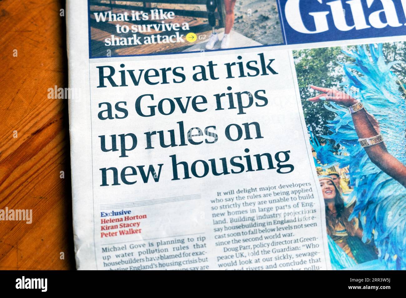 'Rivers at risk as Gove rips up rules on new housing' Guardian ...