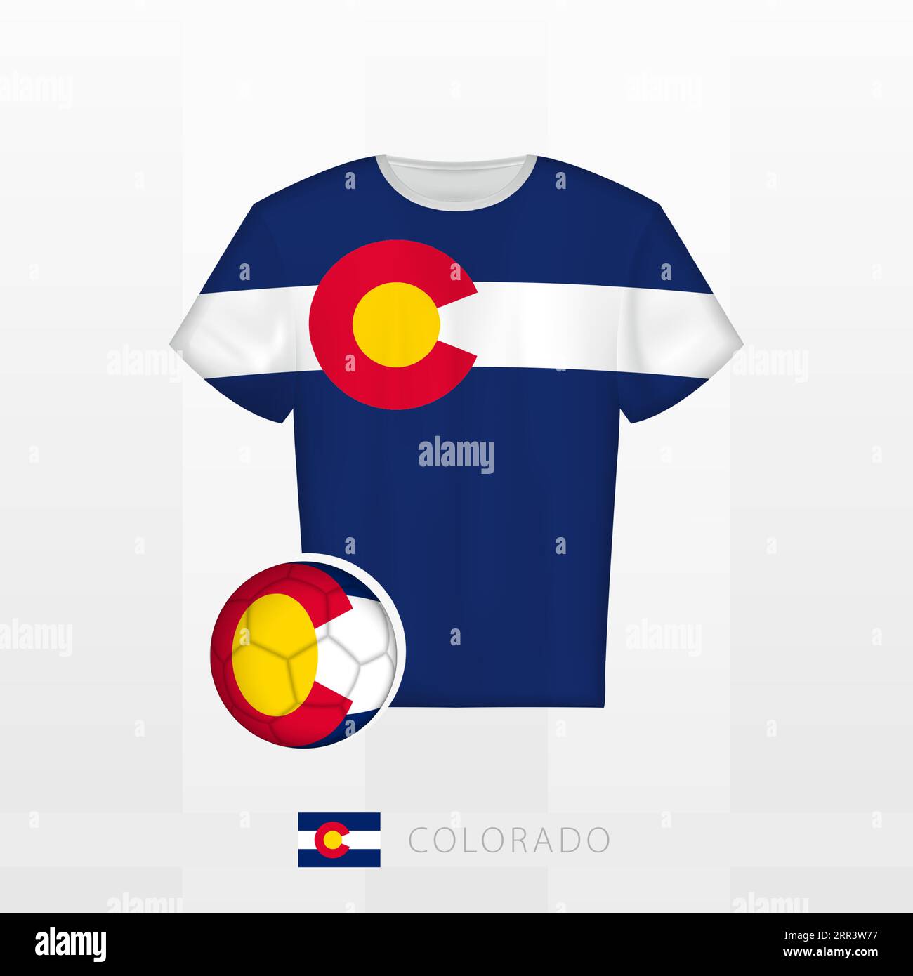 Football uniform of national team of Colorado with football ball with ...