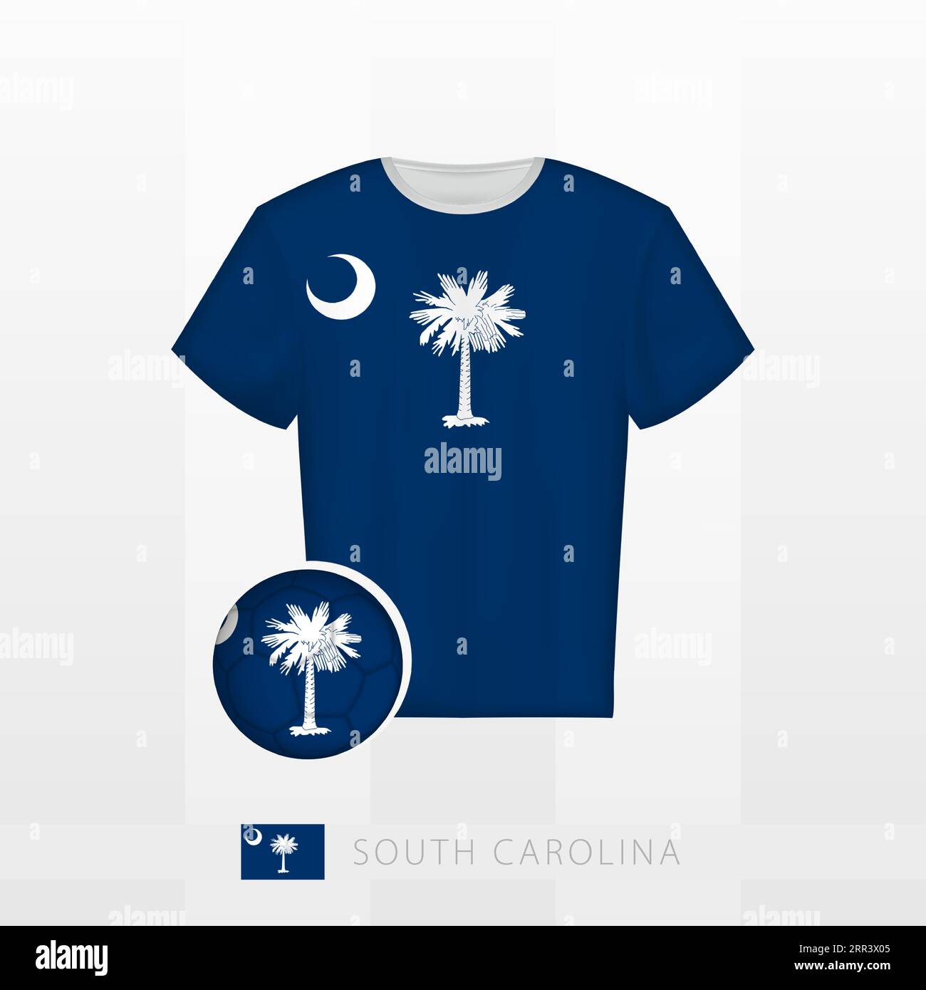 Football uniform of national team of South Carolina with football ball ...