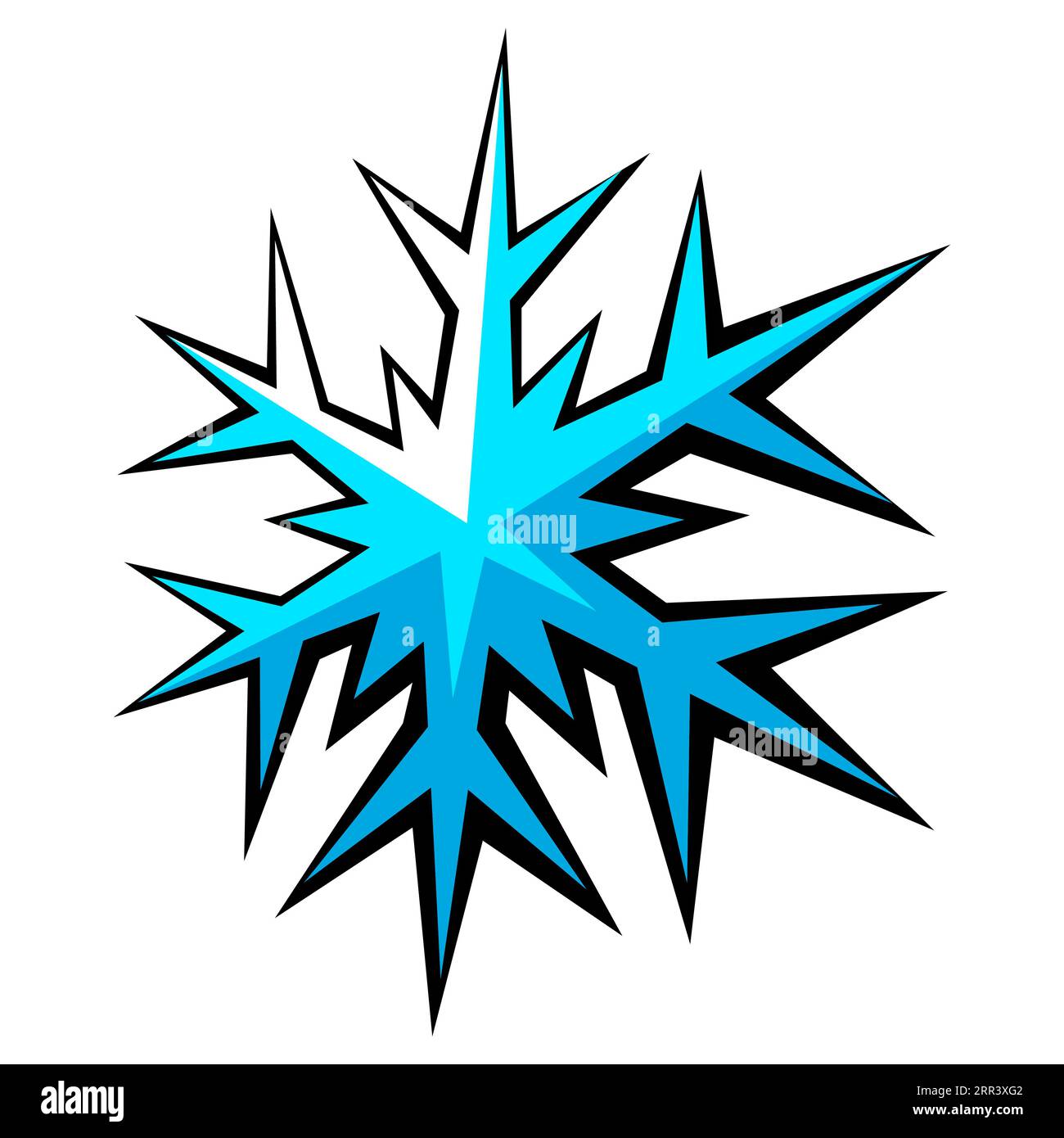 Stylized image of snowflake. Natural winter illustration Stock Vector ...