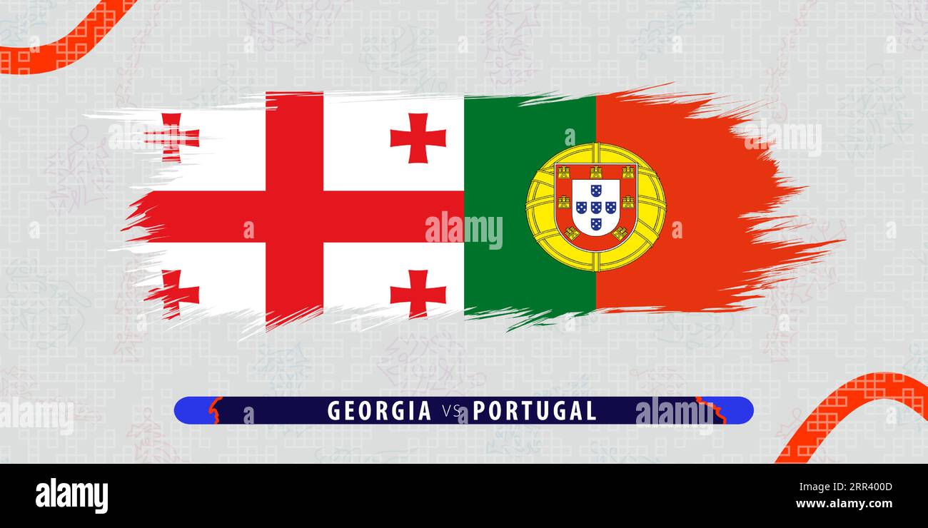 Georgia vs Portugal, international rugby match illustration in ...