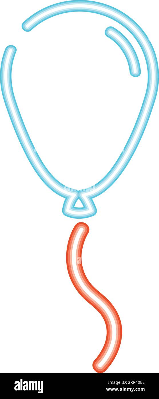 Helium neon balloon illuminated Stock Vector Images - Alamy