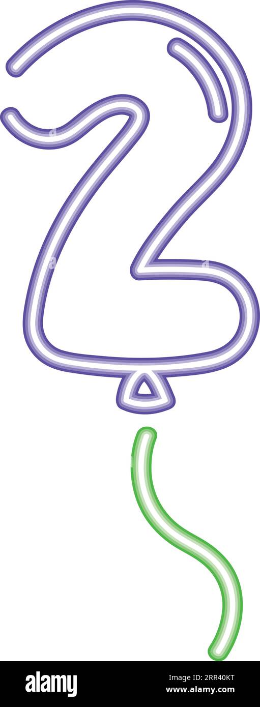 helium neon number balloon icon Stock Vector Image & Art - Alamy