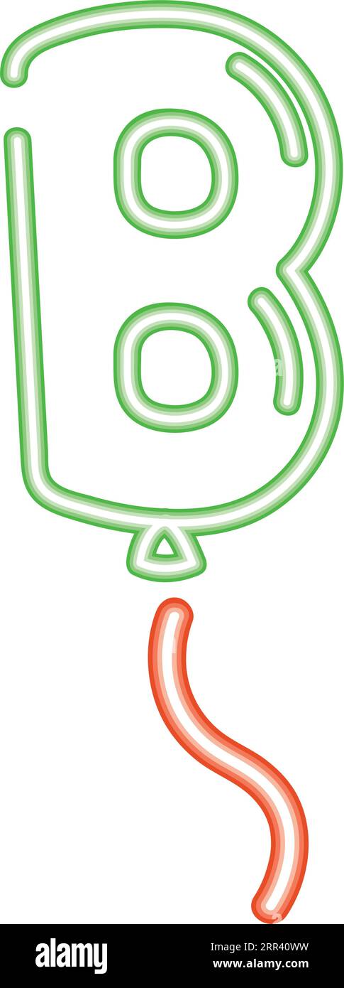 Helium neon balloon illuminated Stock Vector Images - Alamy