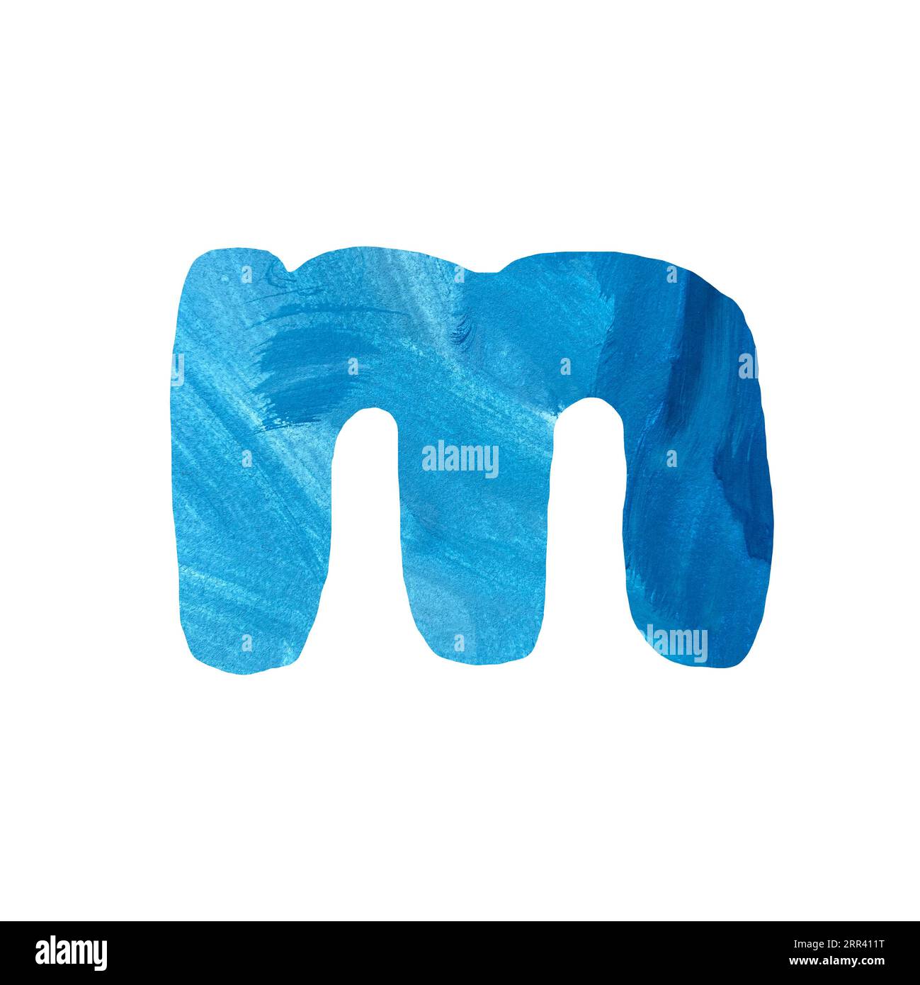 Letter M uppercase alphabet blue textured cut Stock Photo - Alamy