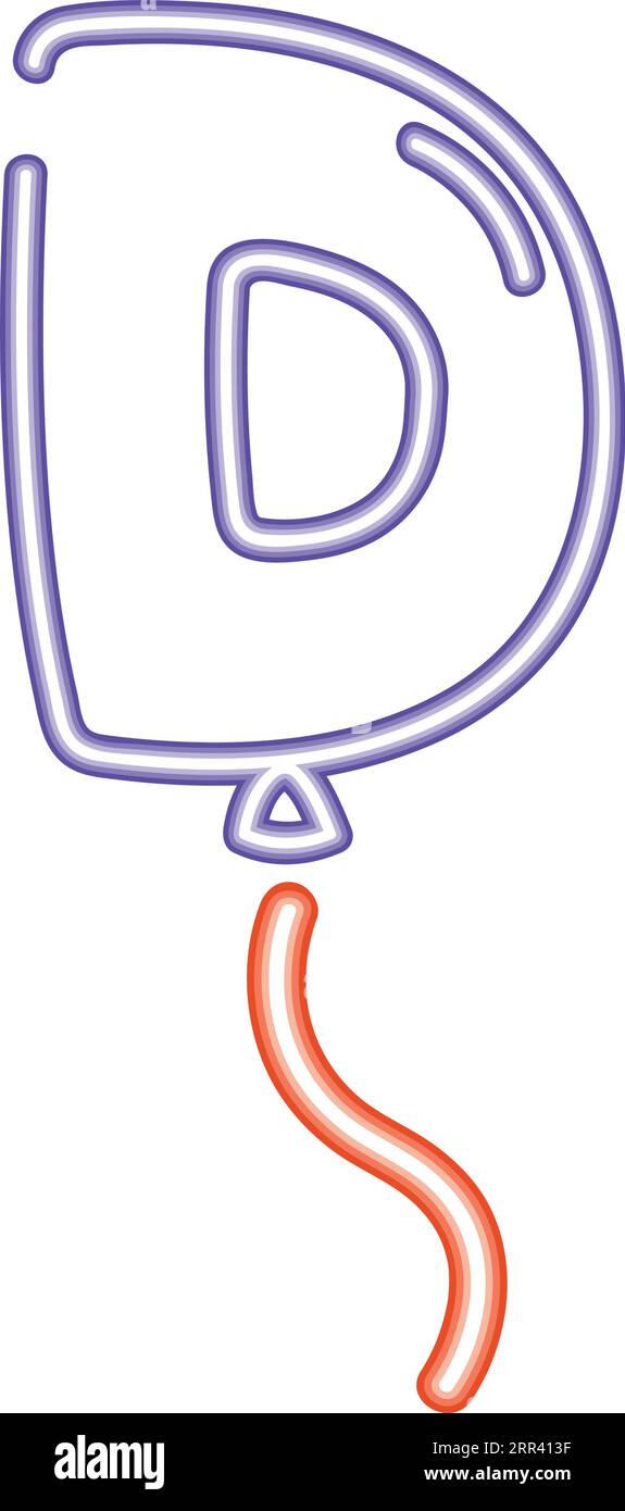 Helium neon balloon illuminated Stock Vector Images - Alamy