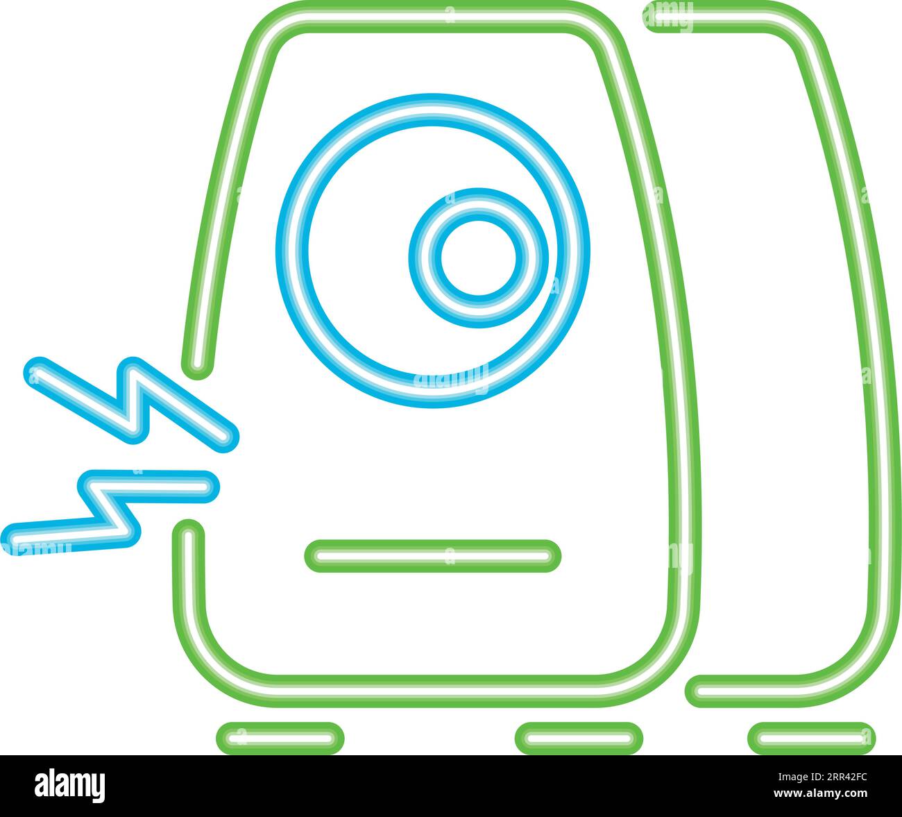 speaker music neon audio icon Stock Vector Image & Art - Alamy