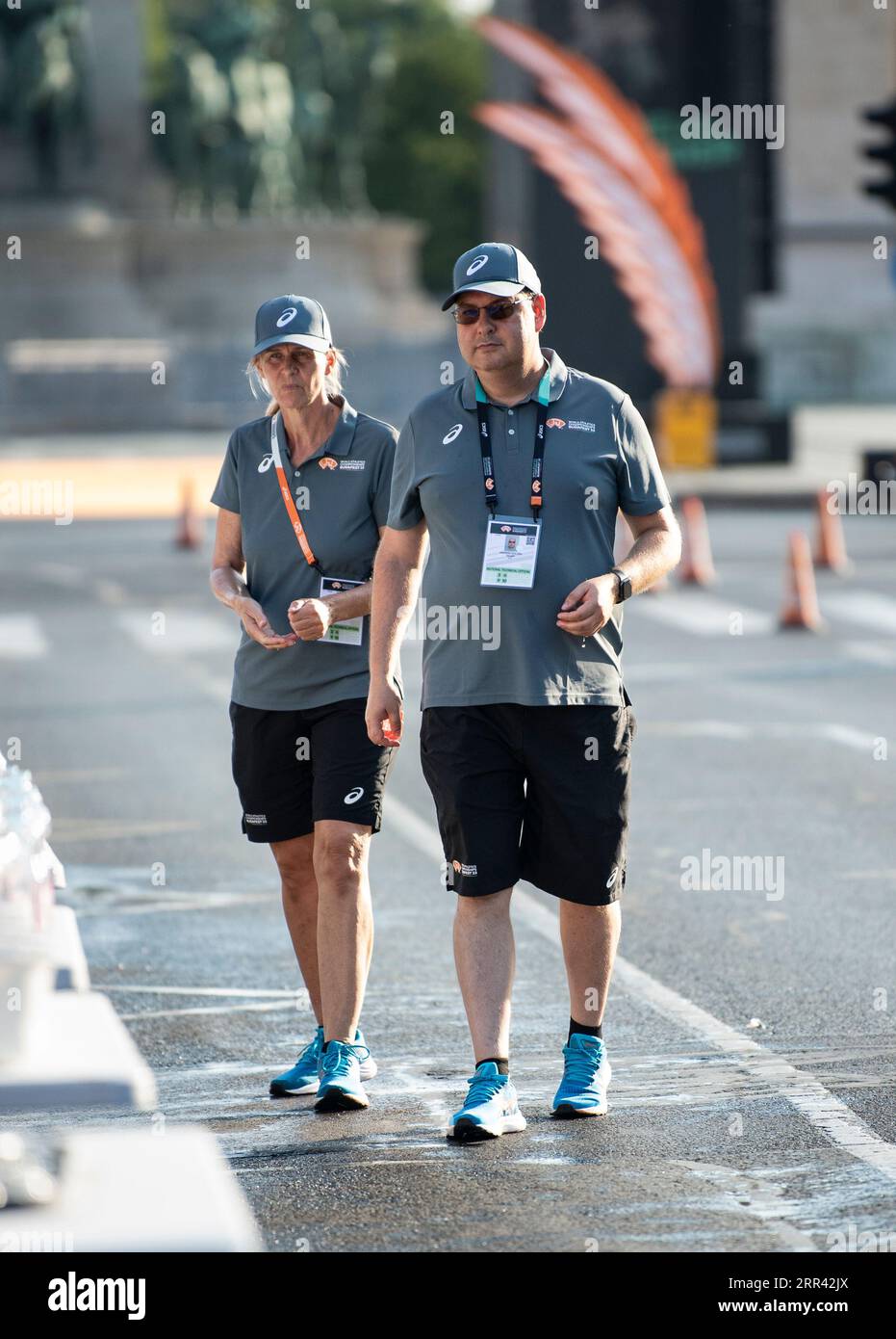 Andras Zoltan Teleki and Eva Szabo national technical official helping ...