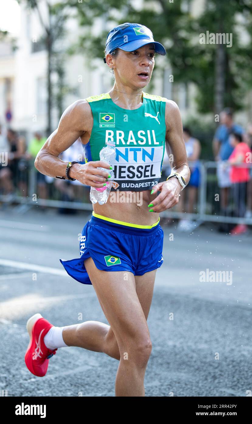 Andreia Hessel of Brazil competing in the women’s marathon on day 8 of ...