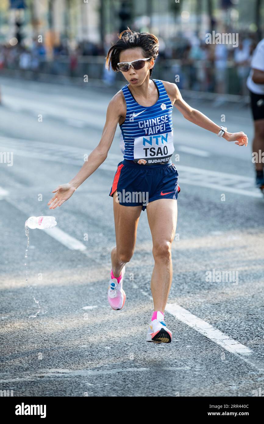 Chun-Yu Tsao of Chinese Taipei competing in the women’s marathon on day ...