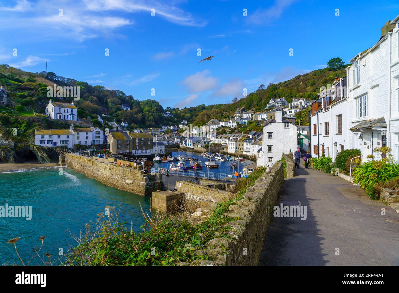 Polperro, UK - October 16, 2022: View of the fishing port of the ...