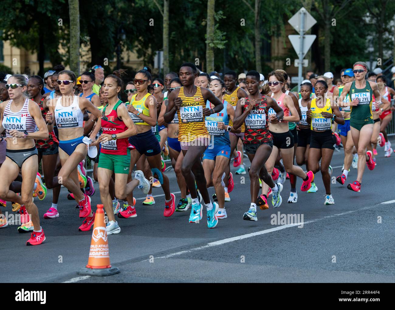 Doreen Chesang of Uganda competing in the women’s marathon on day 8 of ...