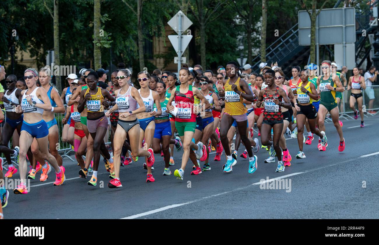 Doreen Chesang of Uganda competing in the women’s marathon on day 8 of ...