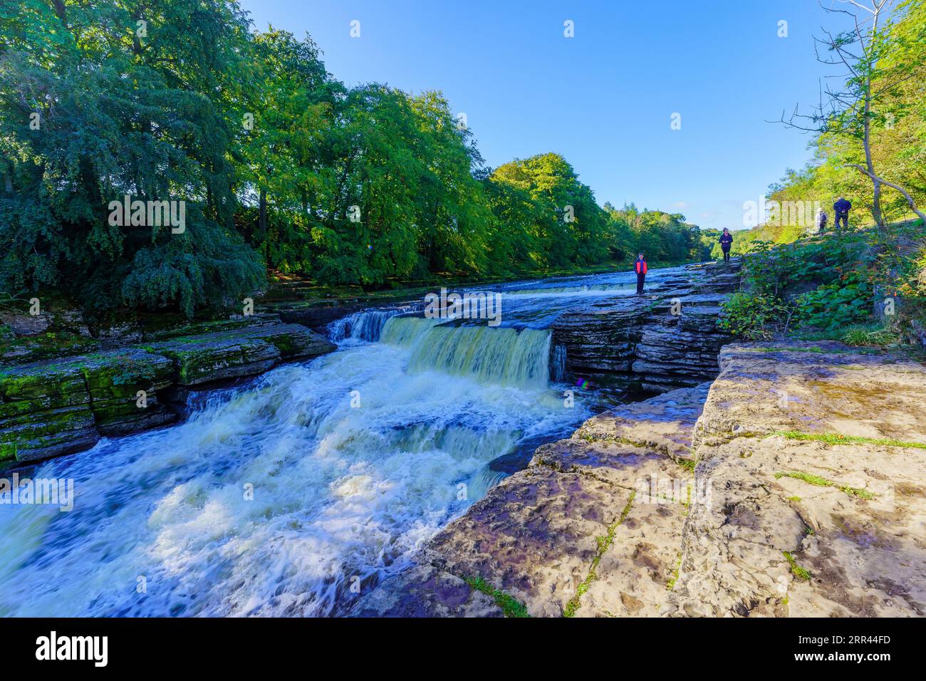 Aysgarth, UK - September 23, 2022: View of the Aysgarth Falls, with ...