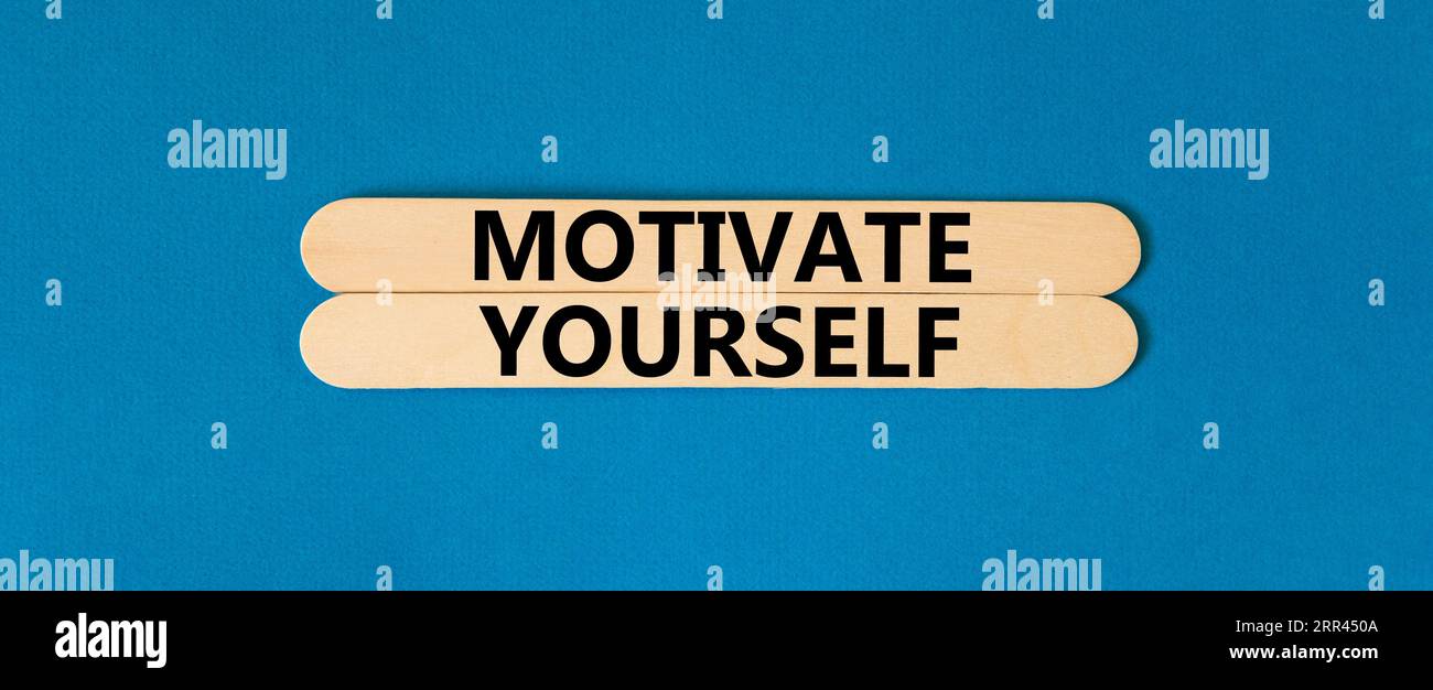 Motivate yourself symbol. Concept words Motivate yourself on beautiful ...